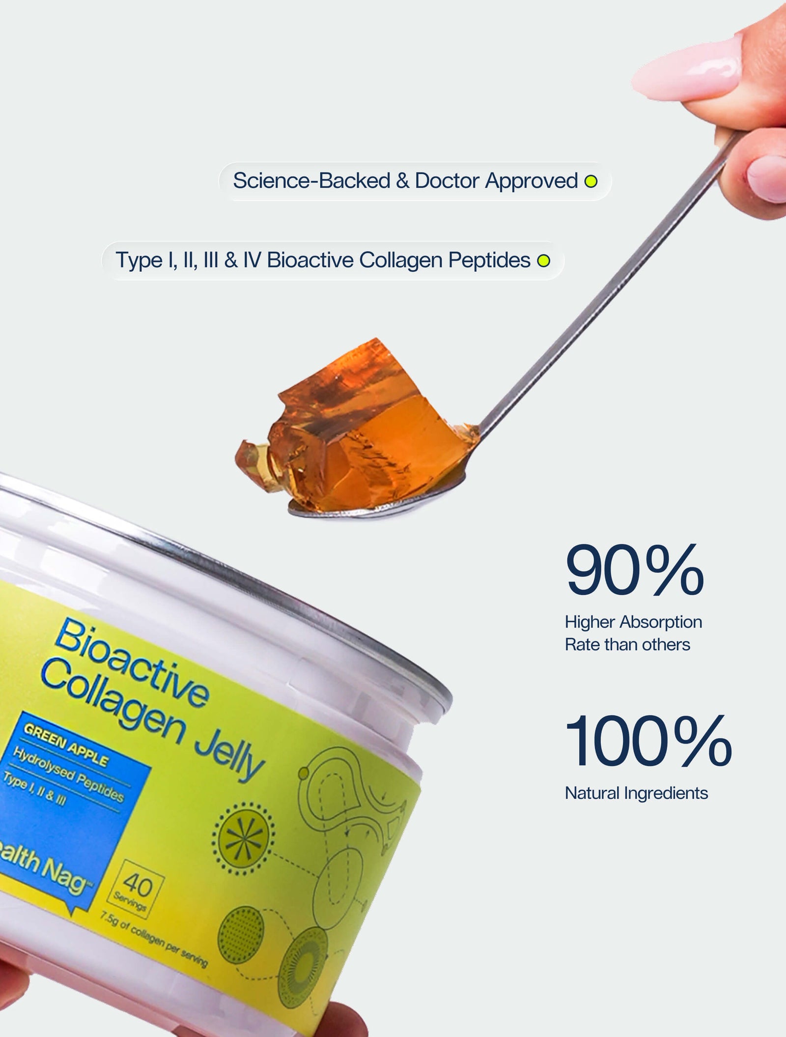 Bioactive Collagen Jelly Green Apple – Health Nag