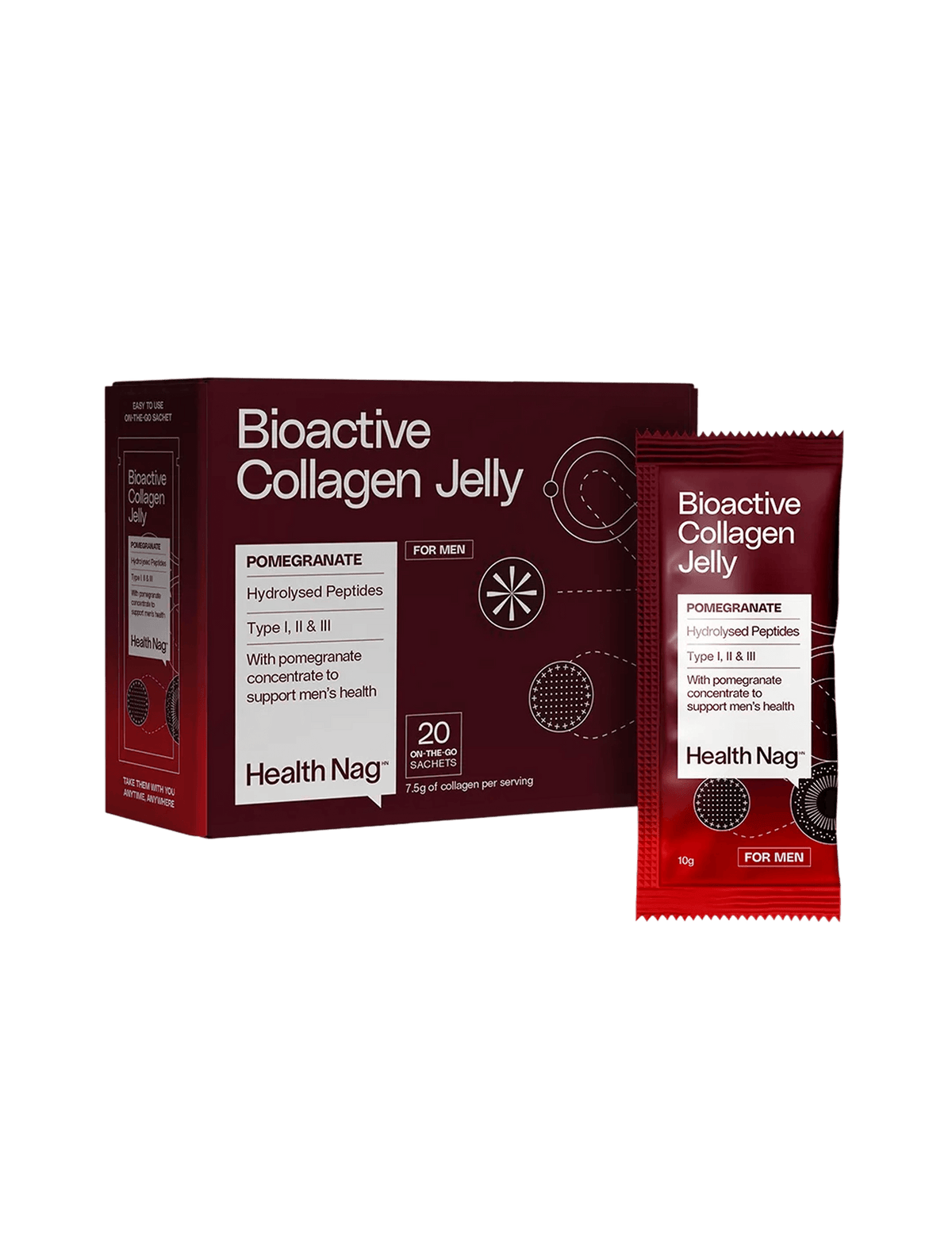 Bioactive Collagen Jelly Sachets – Pomegranate – Health Nag